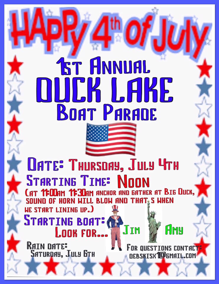 1st Annual Duck Lake Boat Parade! | Duck Lake